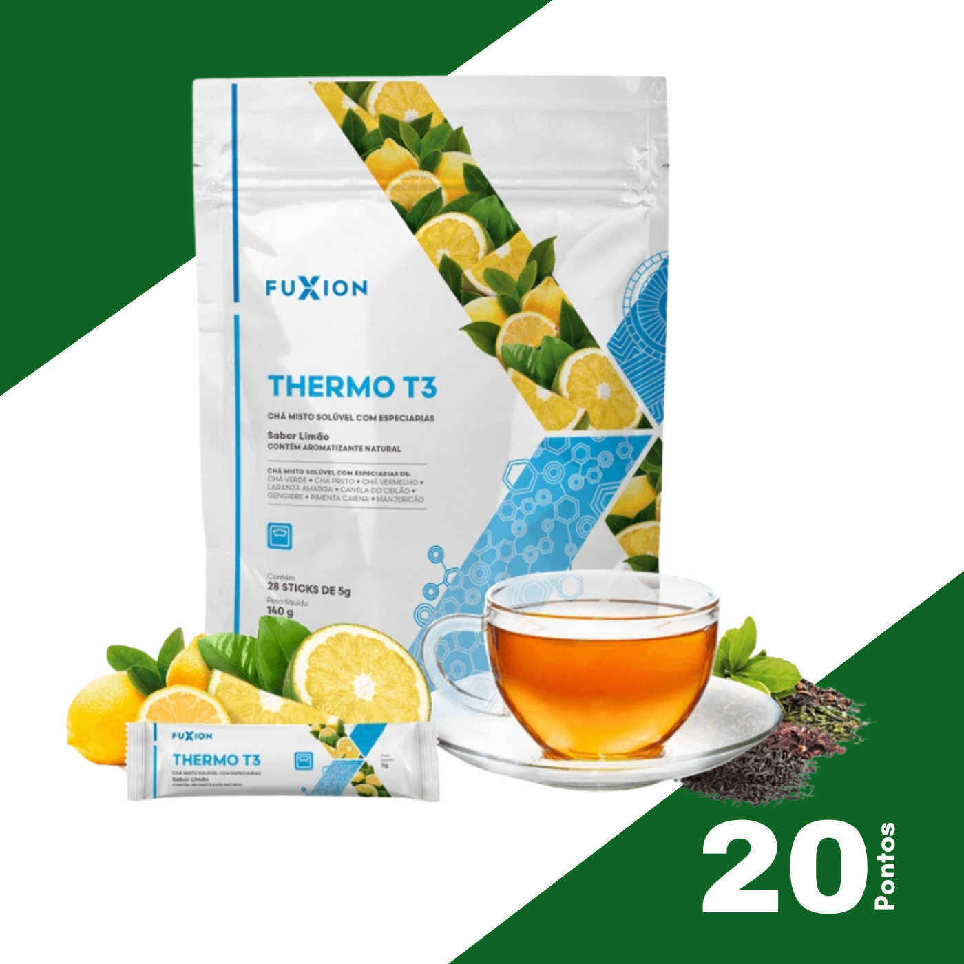 TERMO T3 FuXion Brasil – Bebida Termogênica Natural Queima de Gordura